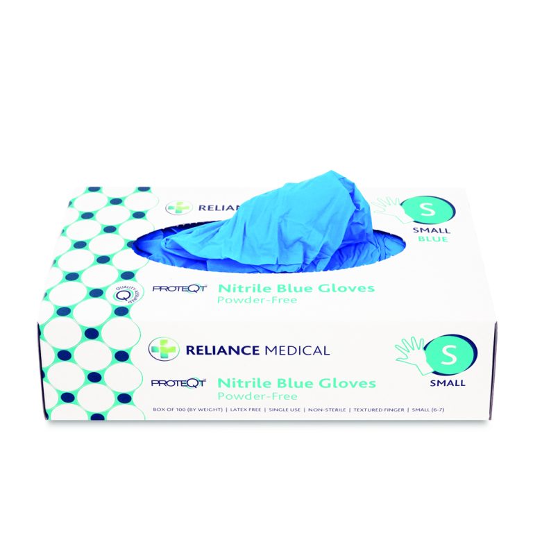 PROTEQT Nitrile Examination Gloves (Powder Free) – Small – Box of 100 ...